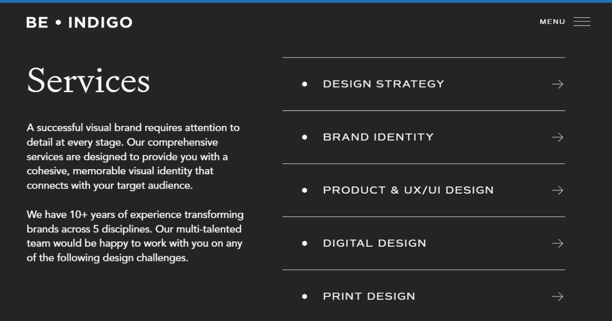 Be Indigo | Services